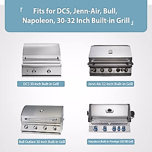 SHINESTAR 32'' Built-in Grill Cover for DCS, Jenn-Air, Bull, Napoleon, Coyote, and Weber, Waterproof & Windproof Island Grill Top Cover, 33'' W x 26.5'' D x 24'' H