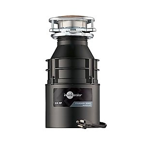InSinkErator Badger 5XP Garbage Disposal with Power Cord, Standard Series 3/4 HP Continuous Feed Food Waste Disposer, Badger 5XP W/C