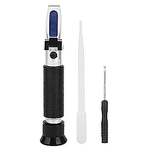 Uxsiya Refractometer, Automatic Temperature Compensation Brix Tester RHB-10ATC for Home Tool for Industrial Supplies