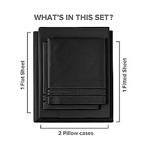 Twin XL Sheet Set - 4 Piece Sheets - Dorm Room Bed Sheets - Hotel Luxury Bed Sheets - Extra Soft - Deep Bed Sheets Pockets - Easy Fit - Breathable & Cooling Touch - Twin XL Sheets for Twin XL Mattress