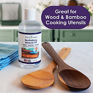 Totally Bamboo Revitalizing Mineral Oil for Bamboo & Wood Cutting Boards, Food Grade & Food Safe, 8 Oz Capacity