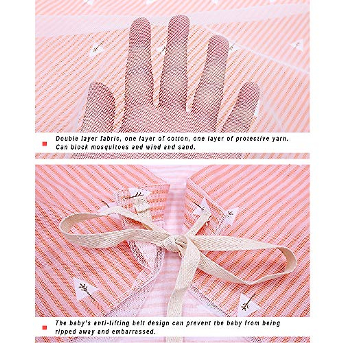 Nursing Covers for Breastfeeding, Soft Cotton Breast Feeding Cover Stroller Cover with Lace Screen Yarn, Privacy Nursing Covers Infant Feeding Cover Infant Breathable for Breastfeeding Supplies（Pink）