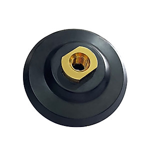 ComeFloor Rubber Backer Pad 4" Hook and Loop Rubber Backing Pad for Countertop Wet Dry Polishing - Arbor 5/8" 11, 4 Inch