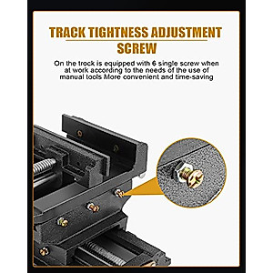 GYZJ 𝟔" 𝐂𝐫𝐨𝐬𝐬 𝐒𝐥𝐢𝐝𝐞 𝐕𝐢𝐬𝐞 Drill Press Milling Vise, 𝟔 in Jaw Width, 𝟔.𝟏 in Max Jaw Opening, Bench Mount Clamp Machine Vice Holder Clamping Tool for CNC Woodworking Milling Machine