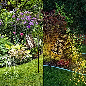 QOCNAM Solar Watering Can with Lights, Retro Metal Hanging Solar Lantern with String Lights, Solar Lanterns Outdoor Waterproof Garden Decor, Star Art Lamp Decorative for Walkway Backyard Patio Lawn