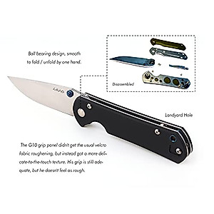 LAND Knives 910 911 912 913 Pocket Folding knife 12C27 Sandvik Blade Portable Survival Fishing EDC Tool (910)