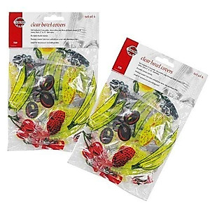 NORPRO Plastic Bowl Covers, 6 Piece Set, 3-Inch to 10-Inch, Multicolored