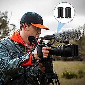 4pcs Microphone Shock Mount Rubber Sleeve, 1.8x0.8inch Sturdy Mic Shock Mount Rubber Spacer Tube Rubber Washer Microphone Accessories Compatible with Most Cameras
