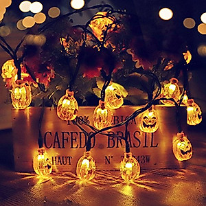 Hann Solar String Lights, 30 LEDs Pumpkin Waterproof Outdoor Halloween String Lights Solar Powered Globe Fairy String Lights for Garden, Yard, Home, Landscape,Christmas Party (1 Pack)