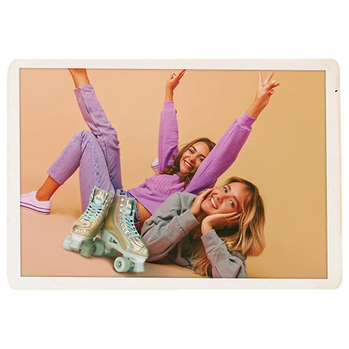 GEM QUAD ROLLER SKATES - Holographic Blue, Size 3-6