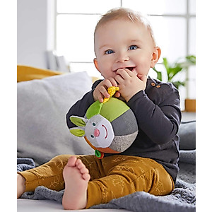 HABA Bunny Ball with Crinkle Ears, Textured Fabric and Rattling Effects