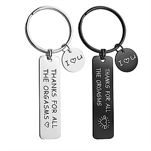 QINGDUO Weirdo #1&Weirdo #2 Couples Keychain Stainless Steel Minimalist High Polish Couples Name Pendant Keychain His Her Matching Keychain Relationship Engagement Promise Gifts for Women Men,Black