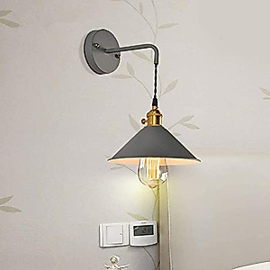 LightInTheBox 2PCS Vintage Wall Sconce, Retro Wall Light Fixture Metal Nordic Wall Lamp for Vanity Bedroom Aisle Grey