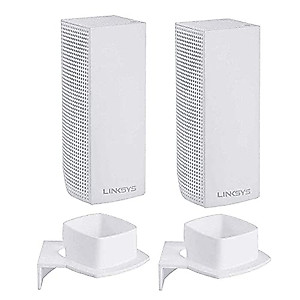 Koroao Wall Mount Holder for Linksys Velop Tri-Band AC2000/AC6600/AC4400/AC2200 Whole Home WiFi Mesh System by Koroao, Linksys Velop Mesh Router Holder (2PACK)
