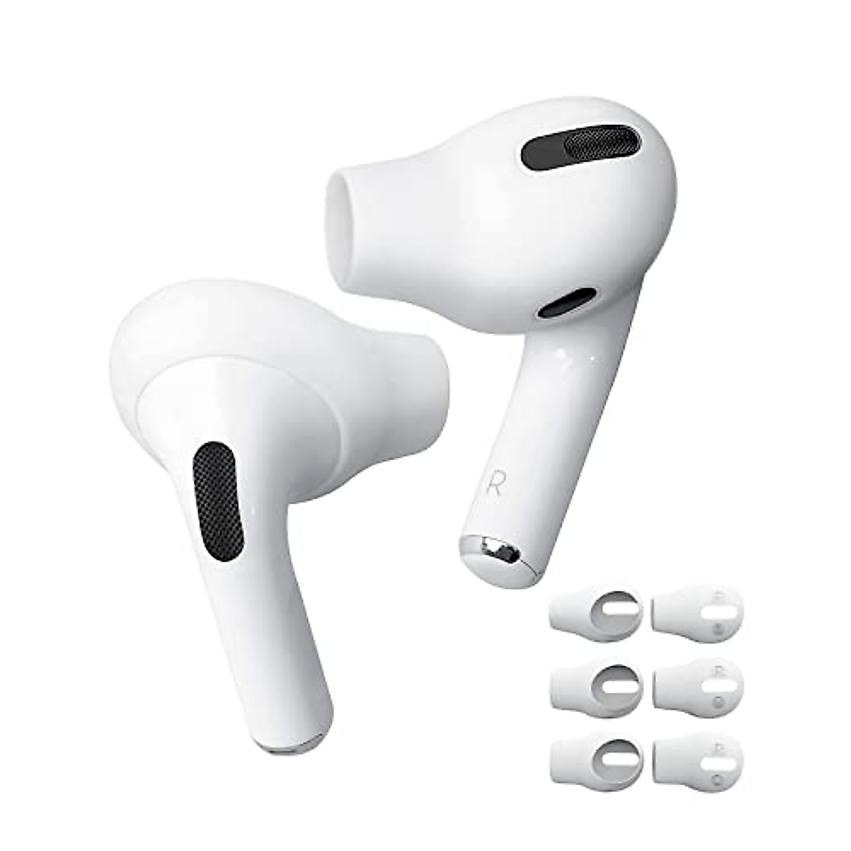 Brujula 3 Pairs AirPods Pro Ear Tips Ear Hooks Covers, Reduce Pain, Silicone Accessories, Anti-Slip Replacement Ear Tips, Fit in The Charging Case, S/M/L