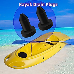 Fuoequl 2 Pack 4985616 Kayak Plug in Drain Push Compatible with Sun Dolphin Kayaks Aruba 8 SS Bali 8