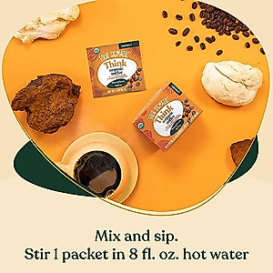 Organic Instant Coffee Powder by Four Sigmatic | Arabica Instant Coffee Singles with Lion's Mane, Chaga and Rhodiola | Mushroom Coffee Instant Mix for Better Focus and Immune Support | 10 Packets