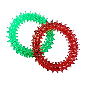 Whigetiy Pet Ring-Shape Molar Rod Durable Chew Toy Puppy Teething for Teething Cleaning Dog Ring Chew Ring Toy Teeth Cleaning Dog Teething Toy for Teeth Cleaning