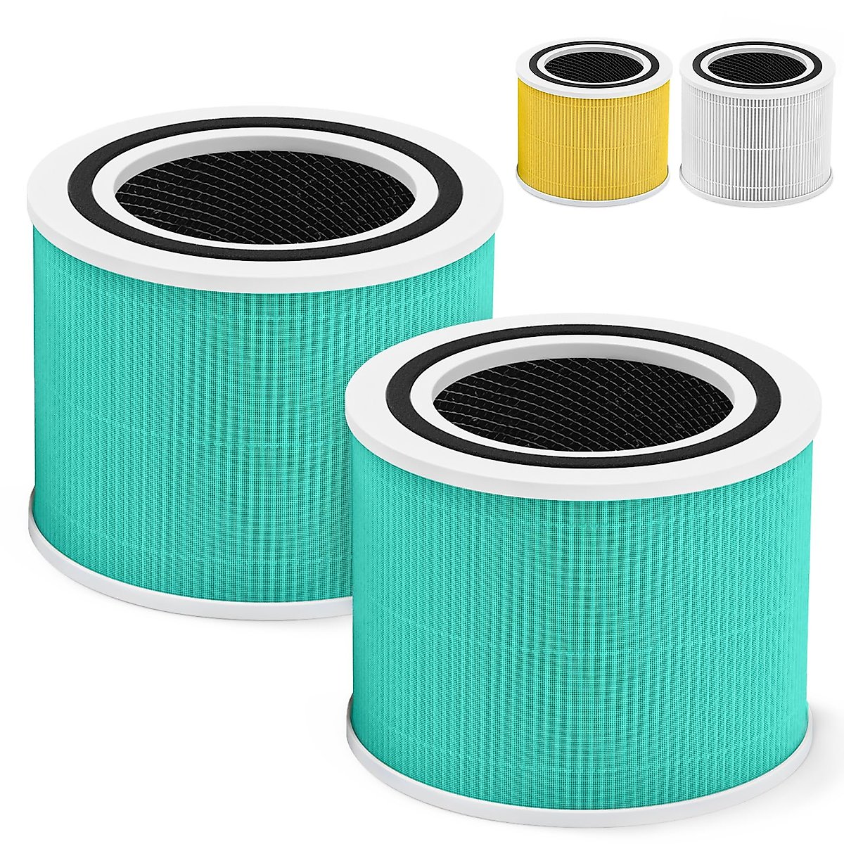 Core 300 Toxin Absorber Replacement Filter for LEVOIT Core 300 Core300-P Core 300S Core 300S-P VortexAir Air Purifier, 3-in-1 HEPA and Activated Carbon, Core 300-RF-TX, 2 Pack, Green