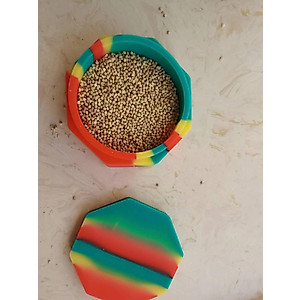 Gentcy Silicone Large 223ml Silicone Container Jars Storage Oil New Red Yellow Green 2PCS