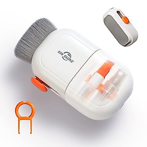 SIN SHINE Keyboard Cleaner 7-in-1 Electronics Cleaner Kit - Laptop Cleaner Keyboard Cleaner Set with Keyboard Brush - Electronic Cleaner Box for PC Monitor, TV, Phone, Computer (BBH01-White)