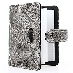 Forged Dice Co Spellbook of Incantations (Dragon Edition) Spellbook Card Holder & Deck of Dry Erase Cards with Velvet Storage Bag - Storage for D&D Spell Book Monster Magic Item Cards