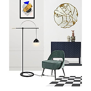 GHGHF Nordic Floor Lamp Iron Glass Floor Lamps for Living Room Bedroom Study Decoration Light Home E27 Table Lamp Standing Lamp