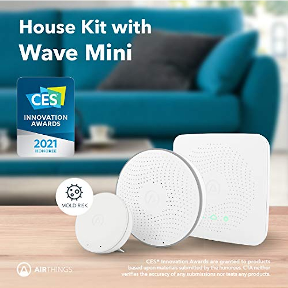 Airthings 4200 House Kit, Radon, Mold Risk & Indoor Air Quality Monitoring System, Multi-Room