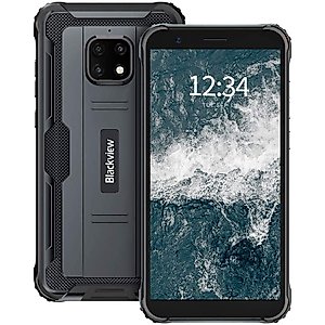 Blackview Rugged GSM Unlocked Cell Phones, BV4900 Rugged Smartphone, 4G Android 10 Android Phone, 5580mAh 5.7" HD+ Unlocked Smartphone, 3GB+32GB Waterproof Phone, NFC Face ID Rugged Unlocked Phones