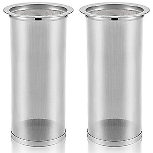 2 Pcs Cold Brew Coffee Filter 2 Quart Coffee Tea Infuser Stainless Steel Mesh Filter Mason Canning Jar Coffee Filter Reusable Mesh Coffee Filter for Wide Mouth Mason Canning Jar and Iced Tea Maker