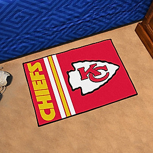 FANMATS 8225 Kansas City Chiefs Starter Mat Accent Rug - 19in. x 30in. | Sports Fan Home Decor Rug and Tailgating Mat Uniform Design