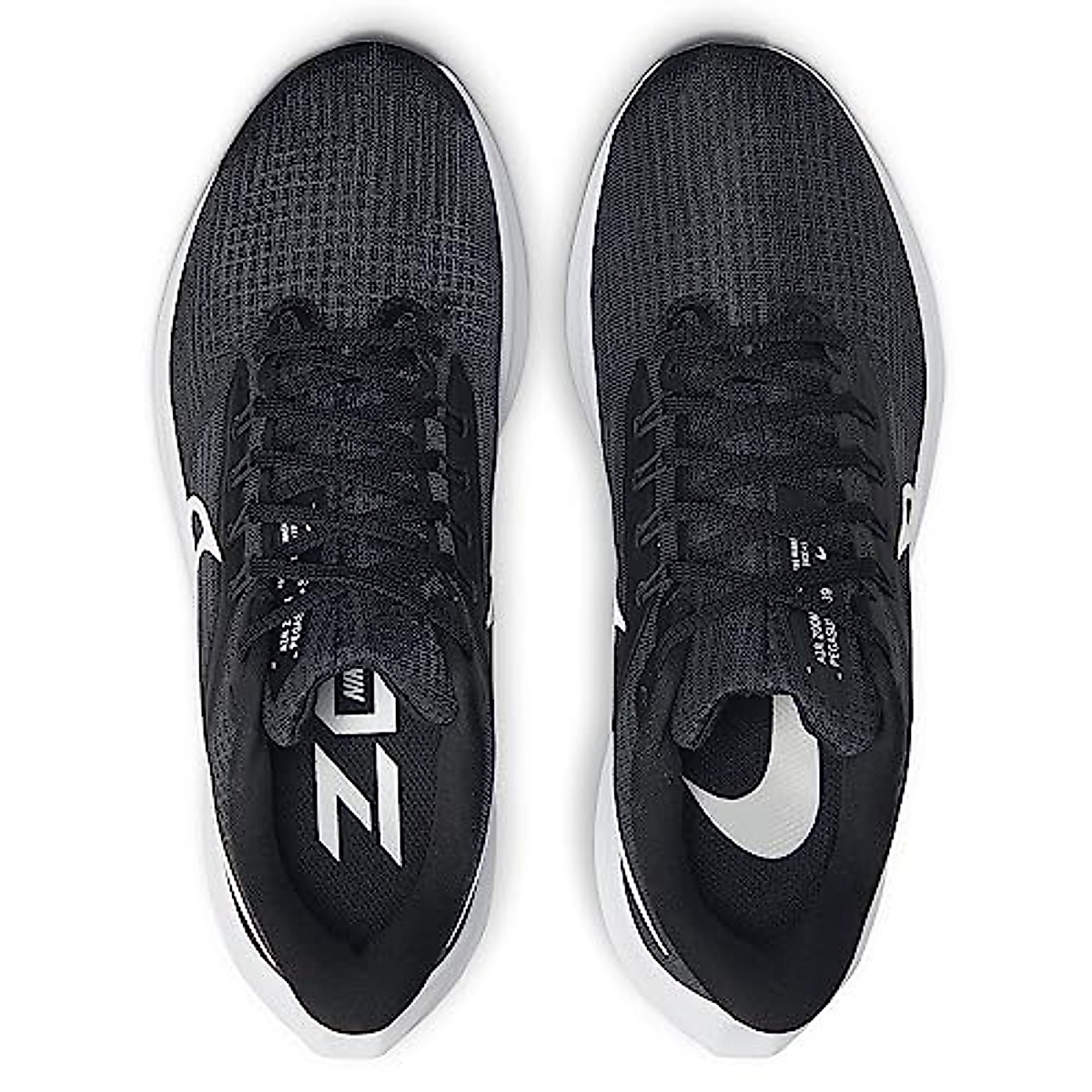 NIKE Women's Sneaker, Black White Dk Smoke Grey, 6