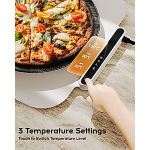 iTRUSOU Electric Warming Tray - Full Surface Heating,Rollable & Portable,Premium Silicone Nano-Material,3 Temperature Settings,Auto Shut-Off -Versatile Food Warmer for Pizza, Meals, and More