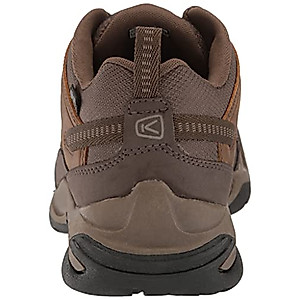 KEEN Men's Circadia Low Height Comfortable Waterproof Hiking Shoes, Shitake/Brindle, 14 Wide