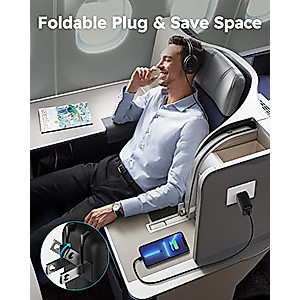 imuto 65W USB C Compact Wall Charger, GaN PPS Fast Dual-Port Foldable Travel Charger for MacBook Pro/Air, Chromebook, GalaxyBook, XPS 13, Pixelbook, Surface, iPad Pro, Steam Deck, and More