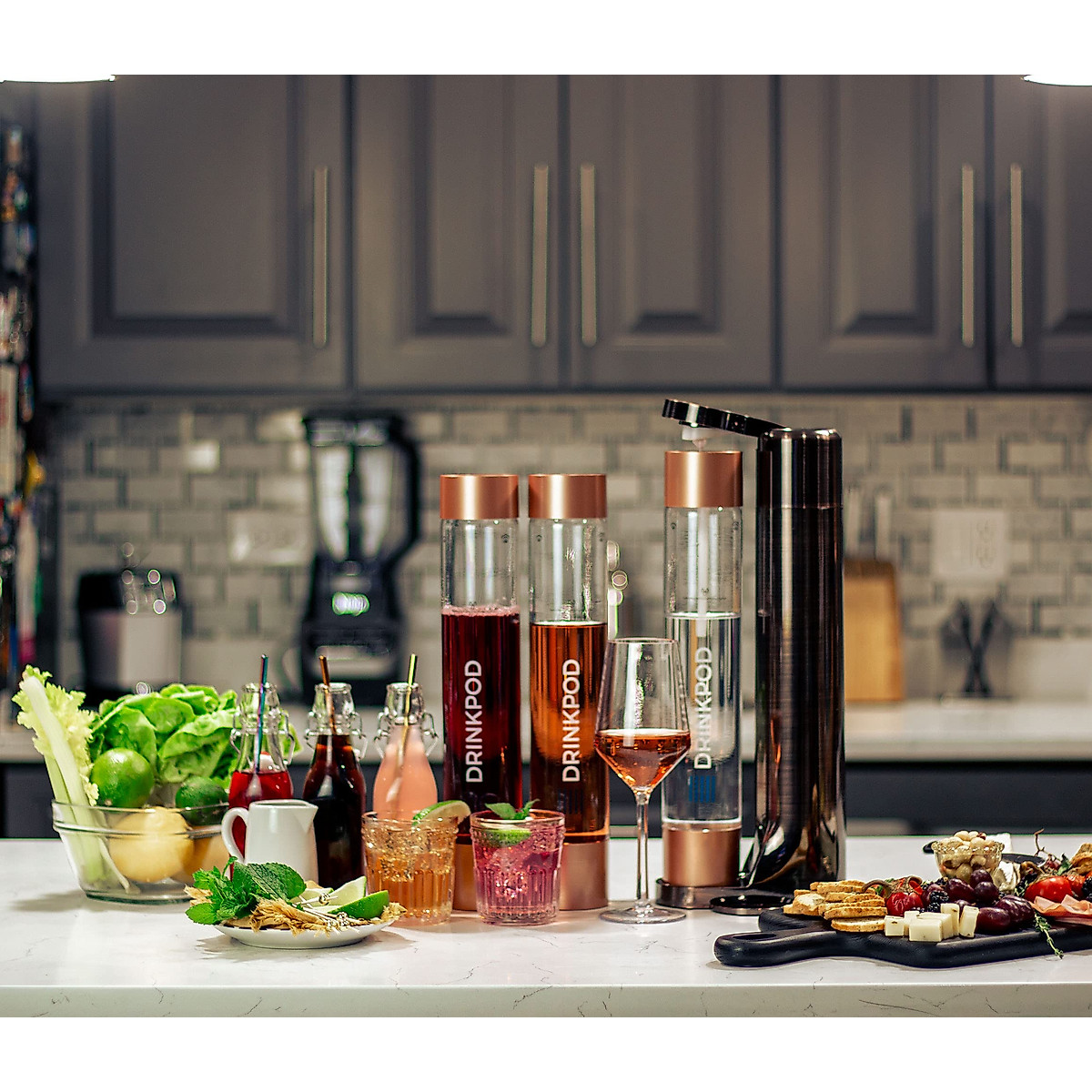 Fizzpod Sparkling Wine Making Kit Includes 2 C02 Cylinders and 3 One Liter Bottles. Sparkling Wine Fizzpod Limited Edition