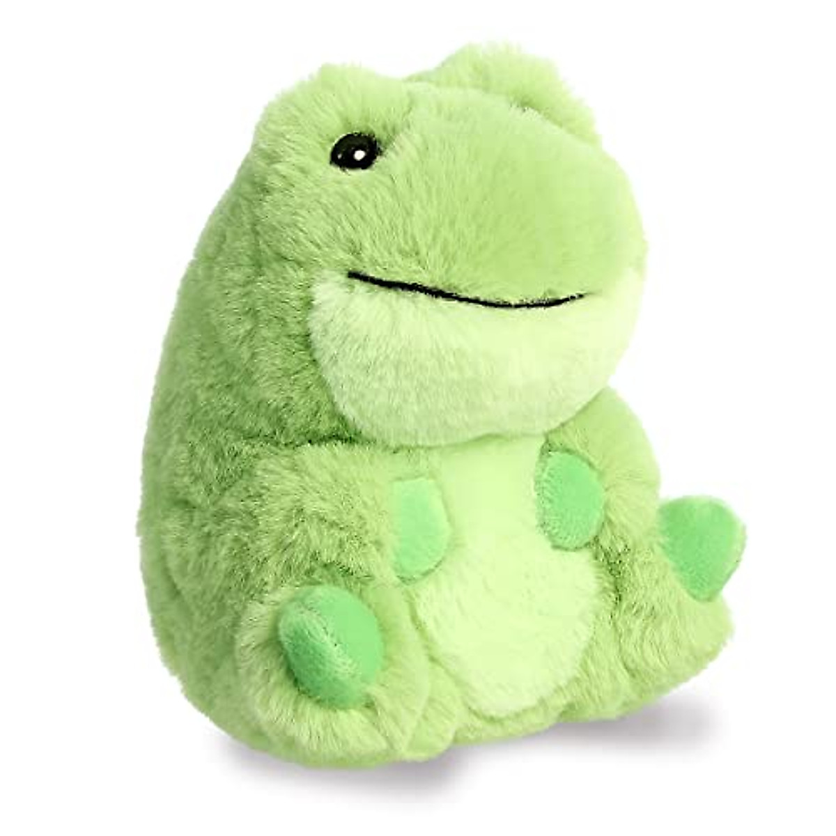 Aurora® Round Rolly Pet™ Riberto Frog™ Stuffed Animal - Adorable Companions - On-The-Go Fun - Green 5 Inches