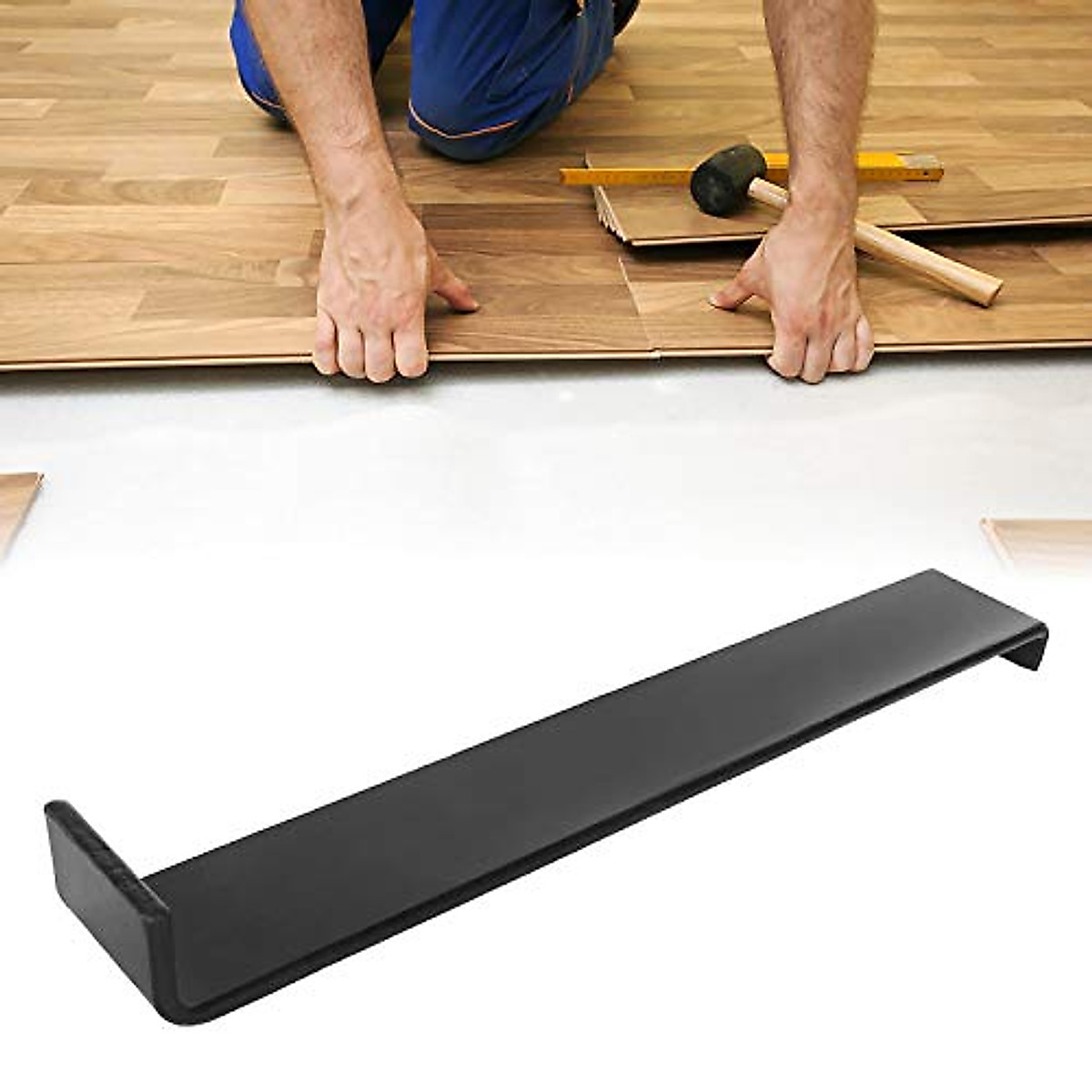 ZIQI 13 Inch Laminate Wood Flooring Installation Kit, Manganese Steel Heavy Duty Laminate Flooring Pull Bar for Laminate Plank and Wood Flooring Installation Pull Bar Kit(Black)