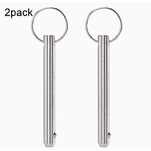 Total Gym Replacement Pair of 2 Hitch/Quick Release Pins fit Models XL, XLS, FIT, 2000, 3000, and Electra, Diameter 1/4" (6.4mm), Total Length 2.2" (56mm), Effective Length 1.9"(48mm)