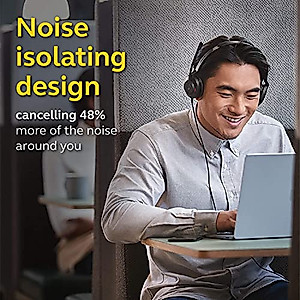 Jabra Evolve2 30 SE Wired Stereo Noise-Cancelling Headset - Features 2-Microphone Call Technology and USB-A Cable - MS Teams Certified, Works with All Other Platforms - Black