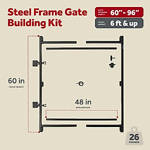 Adjust-A-Gate 2-Pack Anti-Sag Original Wide Width Full-Frame Gate Kit, Fits 60-90" Opening