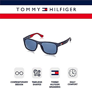 Tommy Hilfiger Men's TH1556/S Rectangular Sunglasses, BL REDWHT, 56 mm