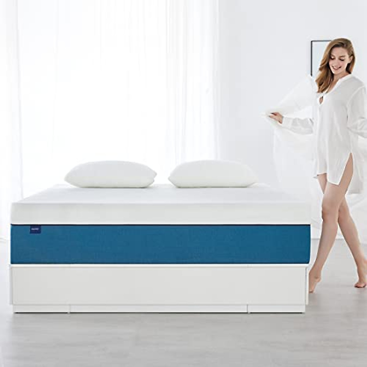 Molblly Queen Size Mattress, 10 inch Cooling-Gel Memory Foam Mattress in a Box, Fiberglass Free,Breathable Bed Mattress for Cooler Sleep Supportive & Pressure Relief， 60" X 80" X 10"