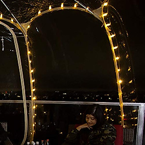 String Lights LED Clip Outdoor Indoor Decoration Screen House & Bubble Tent for Gazebo Patio Garden Backyard Christmas Festival Party Battery Powered (NOT Including), 9.8ft with 20 Bulbs, Pack of 2