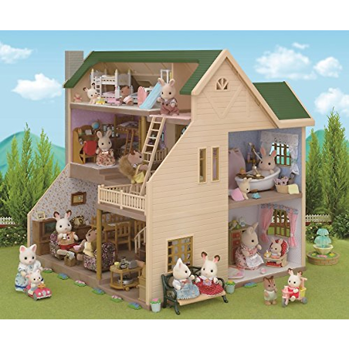 Epoch Sylvanian Families Sylvanian Family Green Hill House ha-35