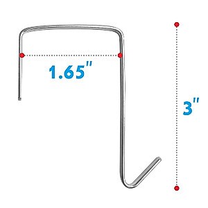 Vantasii 10 Pack Over The Door Metal Hook Hanger to Fit Interior Doors with Thickness from 1.65"