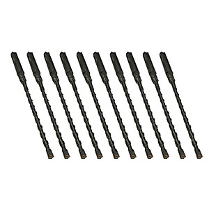 10PCS, 3/16" x 7", SDS Plus Hammer Drill Bit