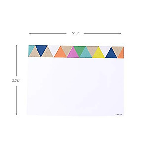 Hallmark Single-Panel Notecards (Triangle Trim, 50 Cards and Envelopes)