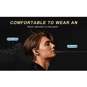 QLXAQLX True Wireless Earbuds via Bluetooth,Running,Working, Headphones,Waterproof and Dust Resistant, up to 50h Battery Life, Black