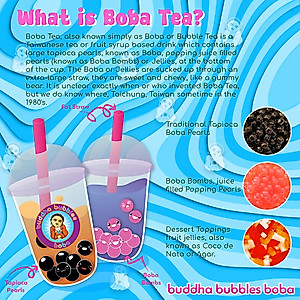 PINK 8" Boba Bubble Tea Straws by Buddha Bubbles Boba 50 Count